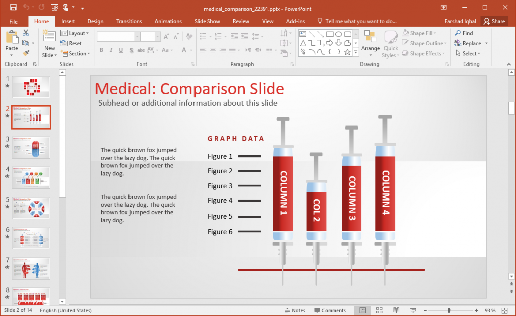 Animated Medical Comparison PowerPoint Template