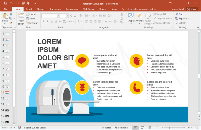 Animated Radiology PowerPoint Template