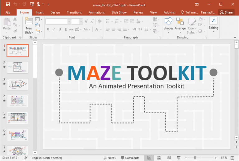 Animated Maze Template for PowerPoint