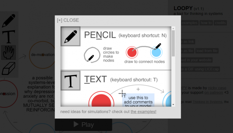 Create Simulations and Mind Maps with Loopy