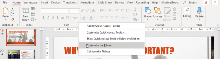 How to Create and Rename Ribbon Tabs in PowerPoint