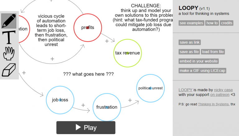 Create Simulations and Mind Maps with Loopy