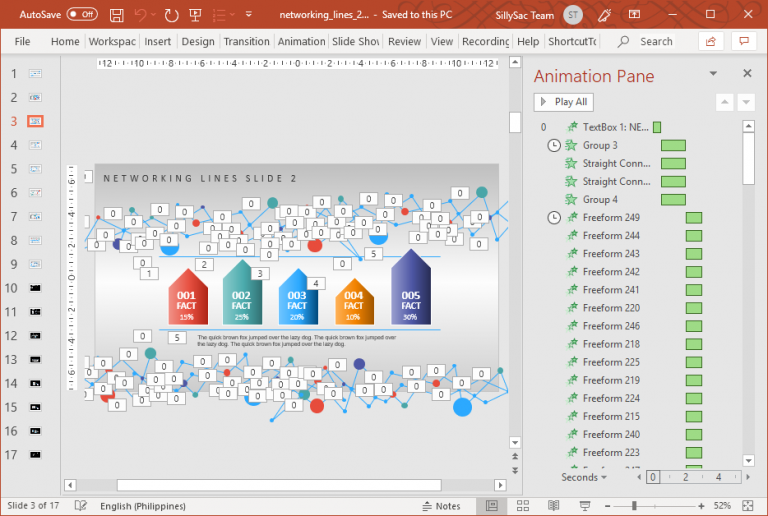 Animated Network PowerPoint Template Concept