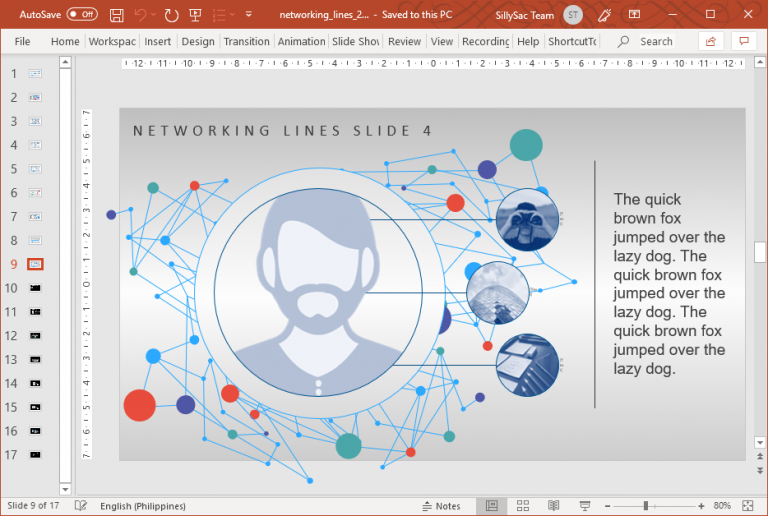 Animated Network PowerPoint Template Concept