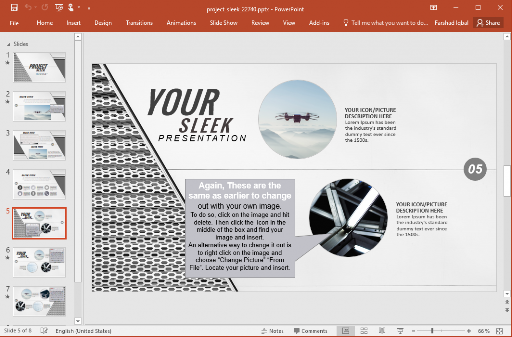 Animated Project Sleek PowerPoint Template