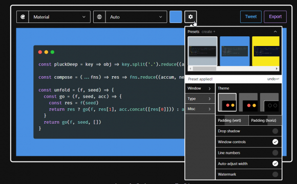 Embed Code in PowerPoint Slide with Carbon.now