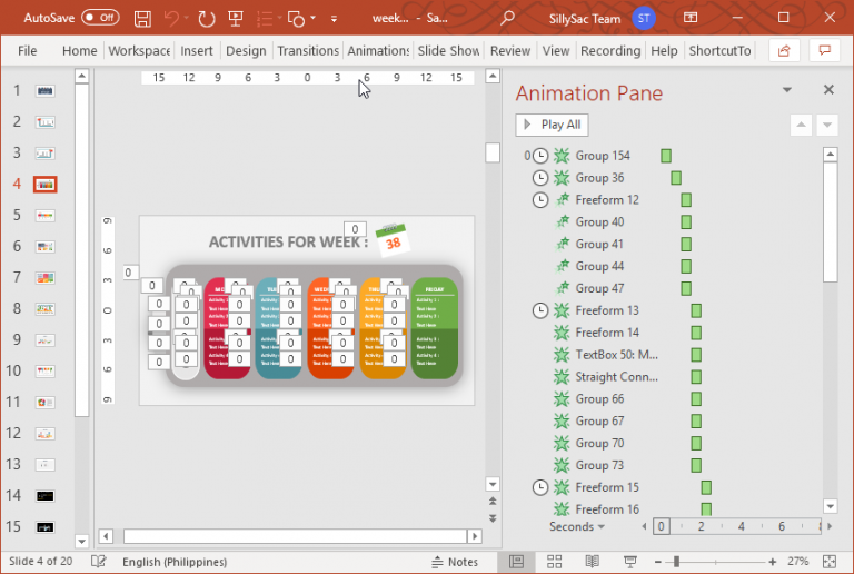 Animated Weekly Planner for PowerPoint