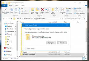 Delete Files Protected by TrustedInstaller in Windows 10