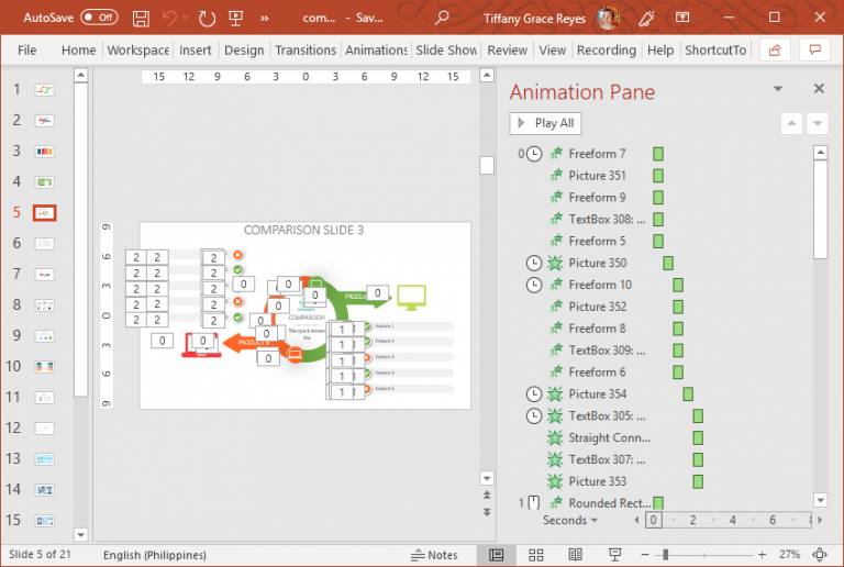 Animated Comparative Analysis PowerPoint Template