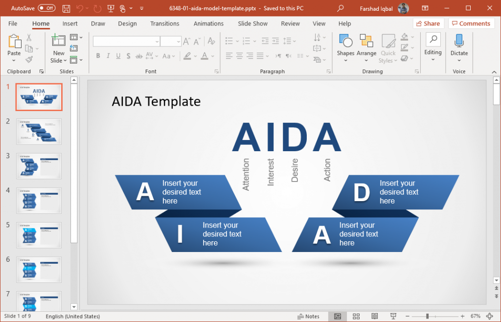 Best AIDA Model PowerPoint Templates
