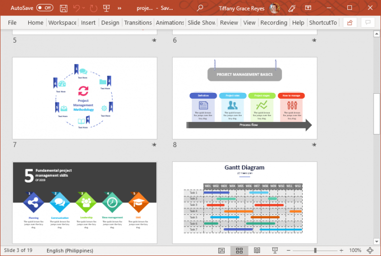 Animated Project Management PowerPoint Template