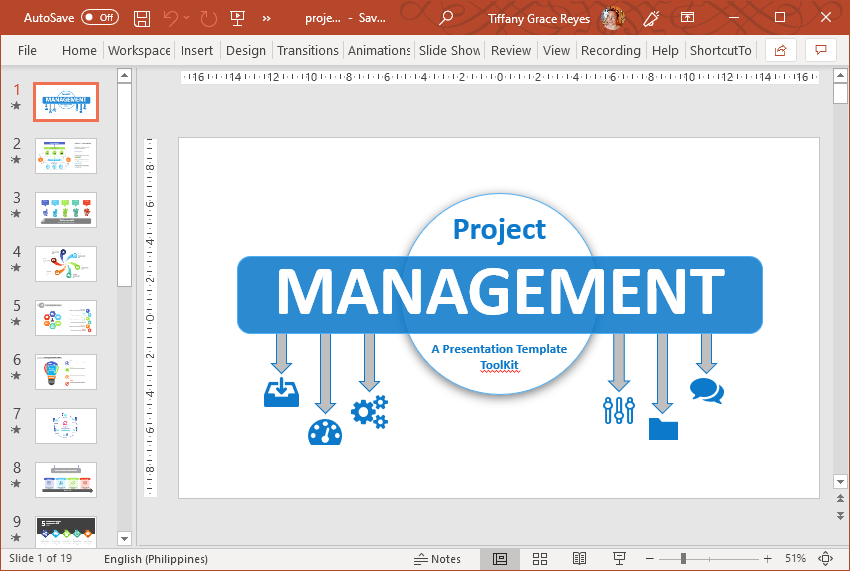Animated Project Management PowerPoint Template