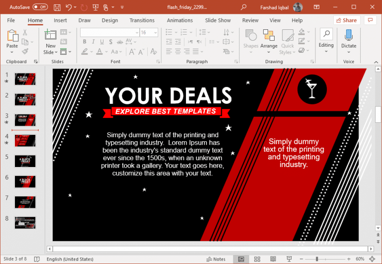 Animated Flash Friday PowerPoint Template