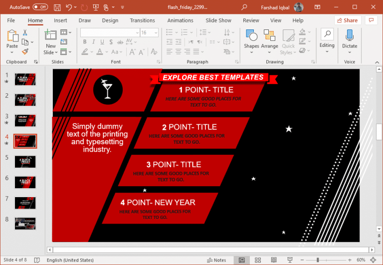 Animated Flash Friday PowerPoint Template
