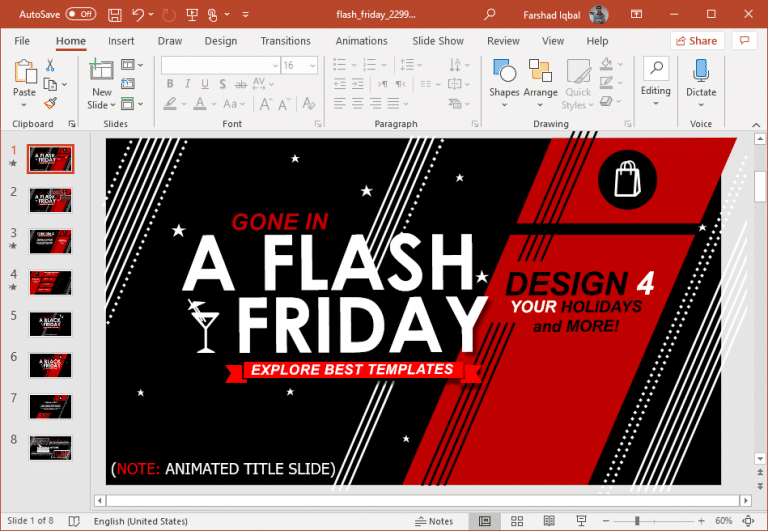 Animated Flash Friday PowerPoint Template
