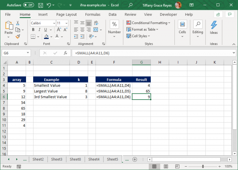 How to Use the SMALL Function in Excel