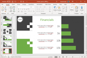 Animated Simple Squares Modern PowerPoint Template