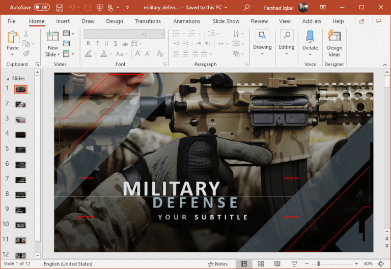 Animated Military Strategy PowerPoint Template
