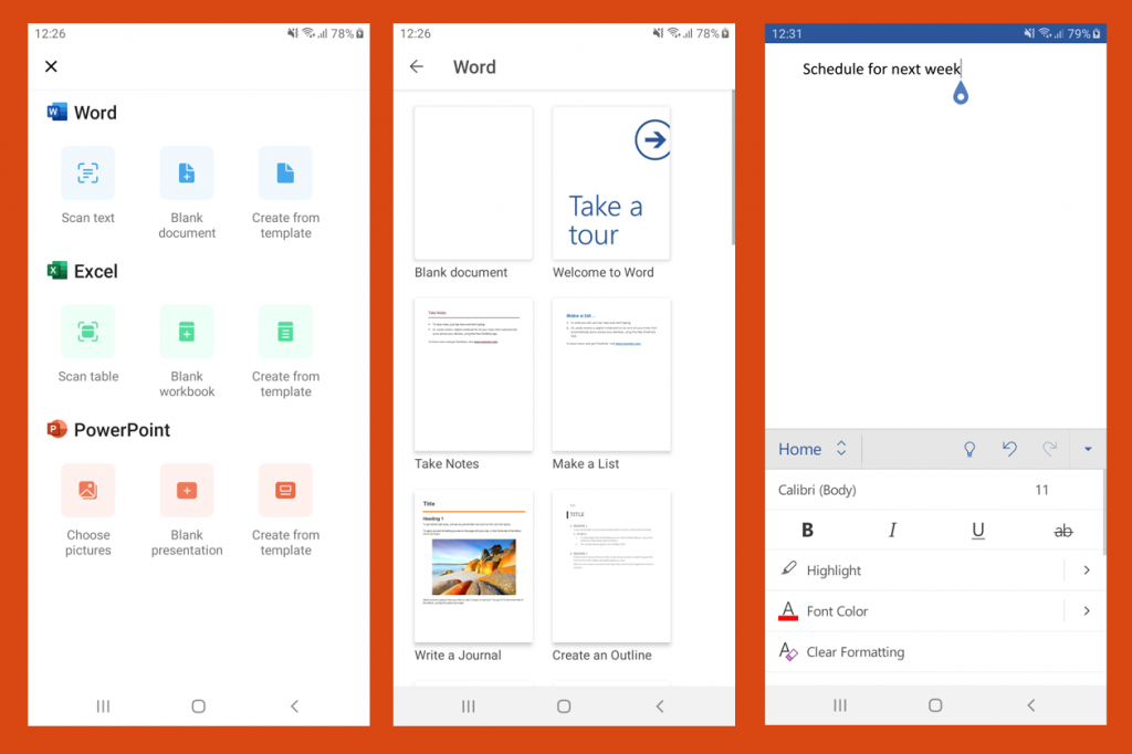 Integrated Microsoft Office App for Android & iOS