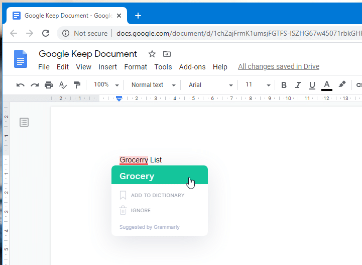 Grammarly Chrome Extension Word Add in