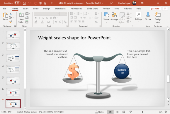 weight scales powerpoint template - FPPT