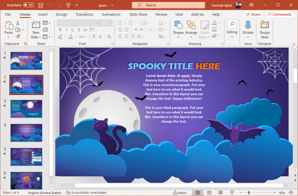 Animated Spookfest Halloween PowerPoint Template