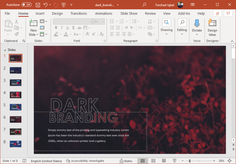 Animated Dark PowerPoint Template