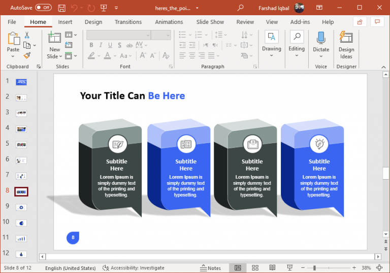 Animated Here's The Point PowerPoint Template