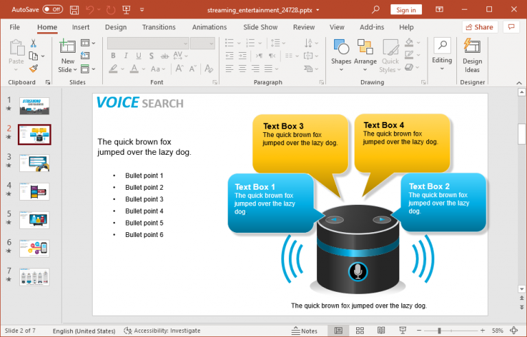 Animated Online Streaming Entertainment PowerPoint Template