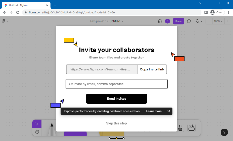 FigJam: Online Brainstorming Tool with an Interactive Whiteboard