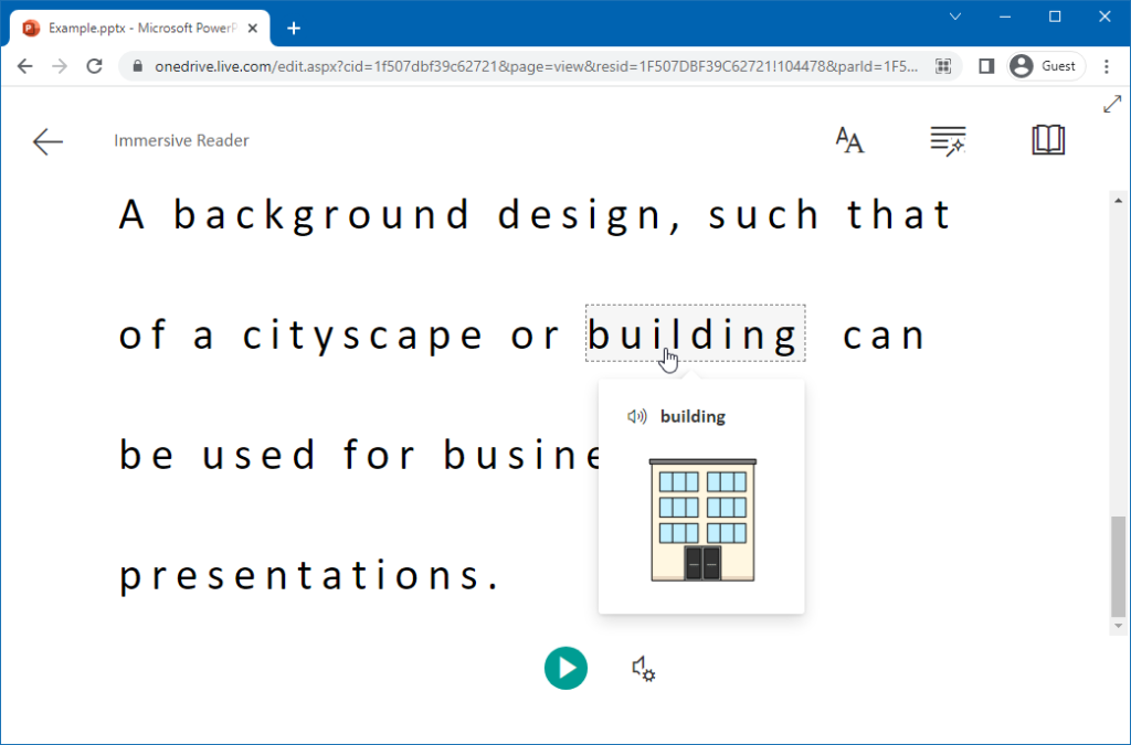 Immersive Reader in PowerPoint - A more immersive experience