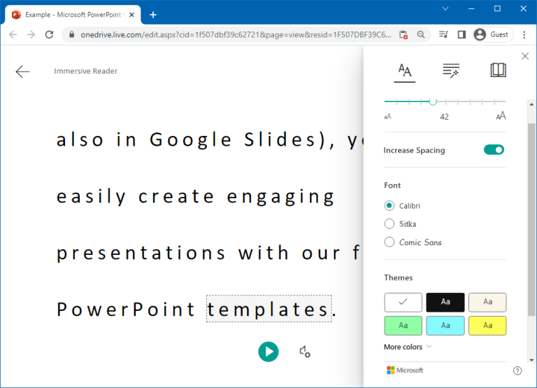 Immersive Reader in PowerPoint - A more immersive experience