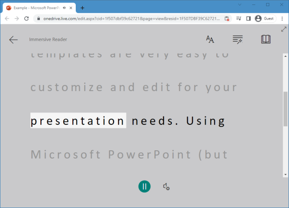 Text To Speech In Immersive Reader For PowerPoint FPPT