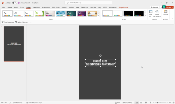 How To Change Slide Orientation in PowerPoint