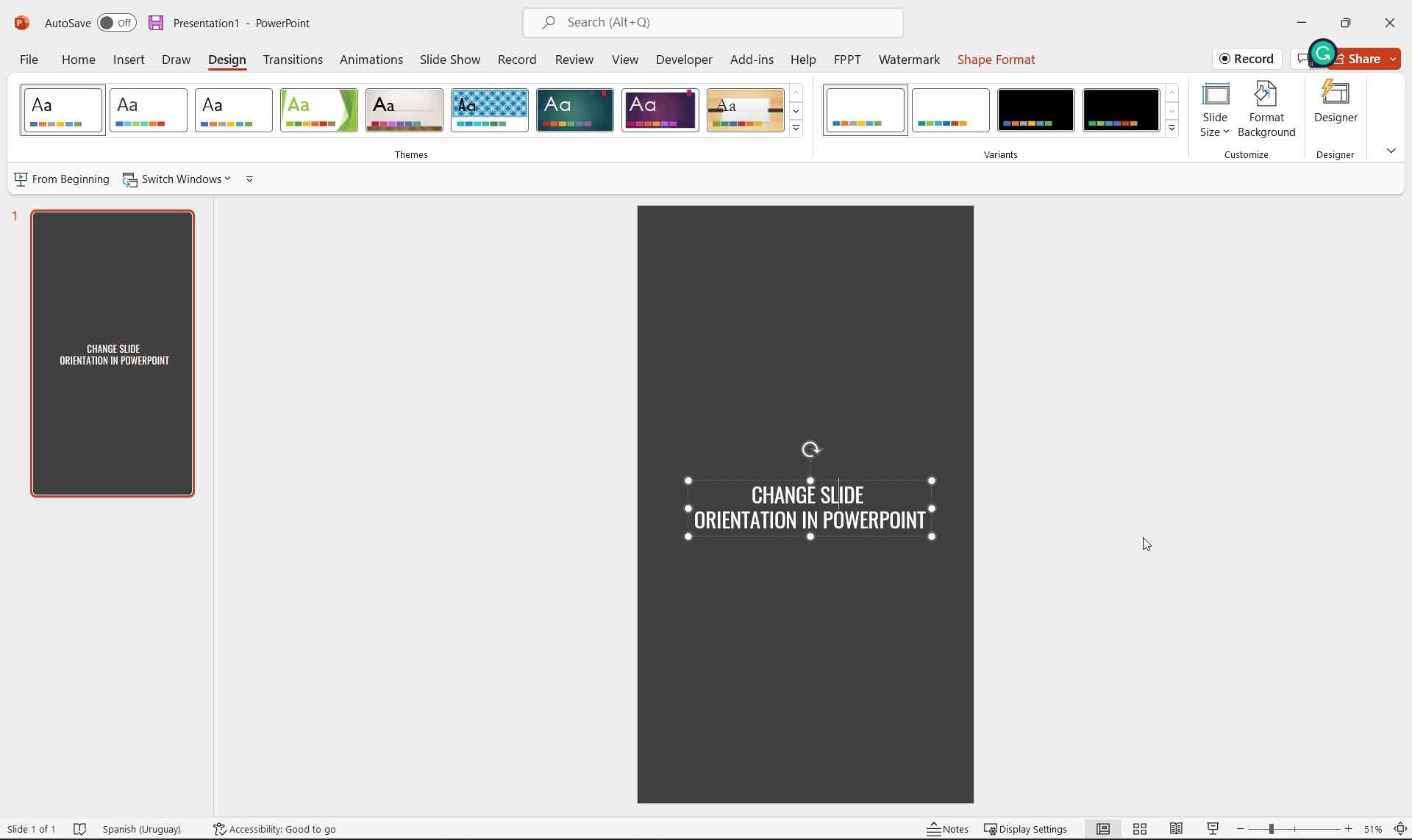 How To Change Slide Orientation In PowerPoint