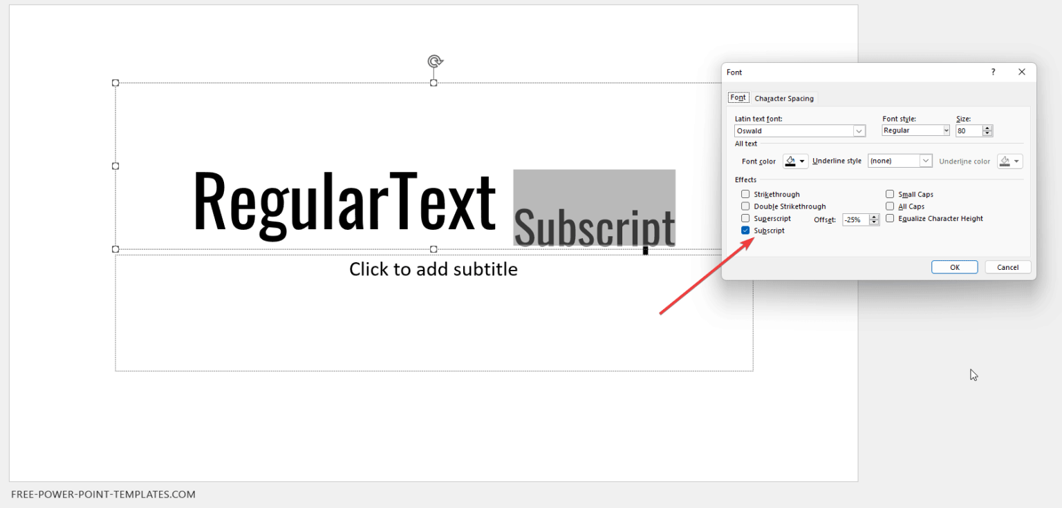 How To Use Subscript In PowerPoint Presentations