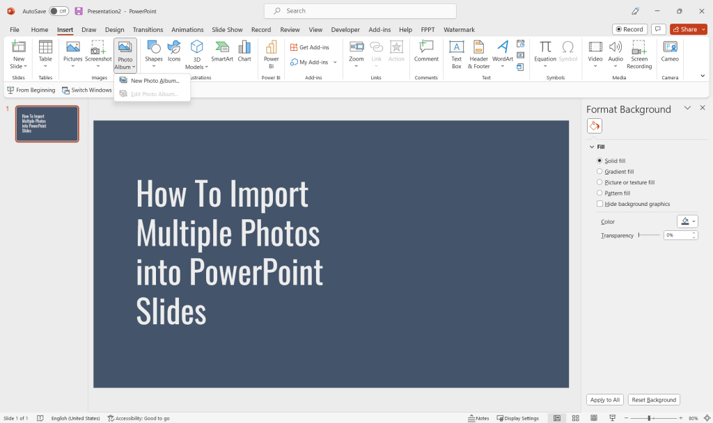 How To Import Multiple Photos Into PowerPoint Slides Easy 