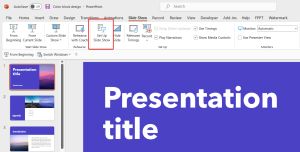 How to Play a PowerPoint Slideshow in a Small Window instead of Full Screen