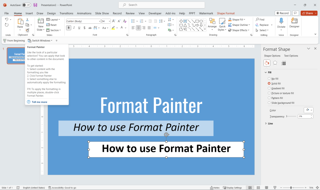 Mastering Format Painter In PowerPoint A Quick Guide For Presentation