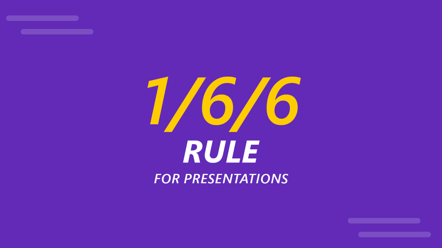 The 1-6-6 Rule for Presentations (With Examples)