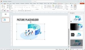 Insert a picture placeholder in PowerPoint