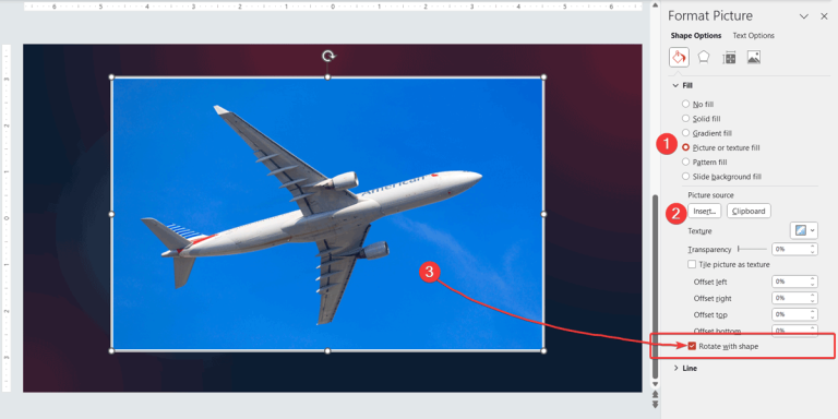 Rotate with Shapes in PowerPoint Background