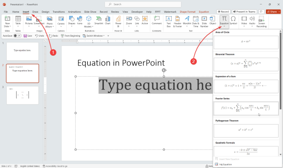 How to Insert Equations in PowerPoint (Easy Way)