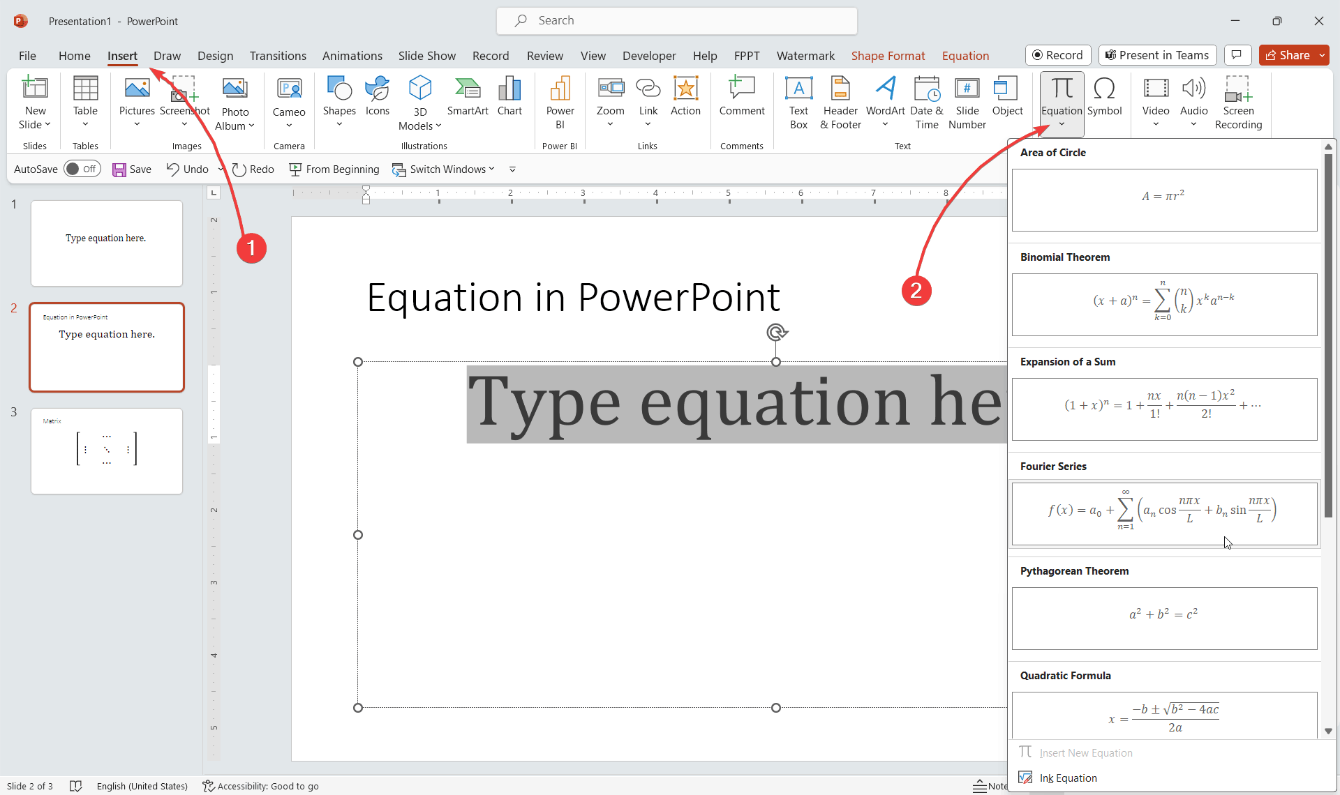 How To Insert Equations In PowerPoint Easy Way 