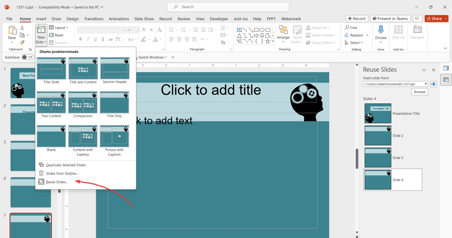 How To Merge Two Presentations In PowerPoint 2010