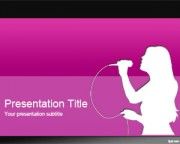 Purple Karaoke PowerPoint Template - Free PowerPoint Templates