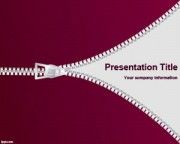 Cloth Zipper PowerPoint Template - Free PowerPoint Templates