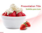 Strawberry Fruit PowerPoint Template - Free PowerPoint Templates