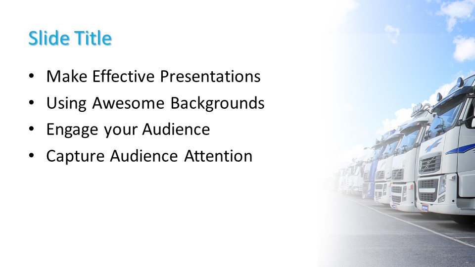Free Truck PowerPoint Template - Free PowerPoint Templates
