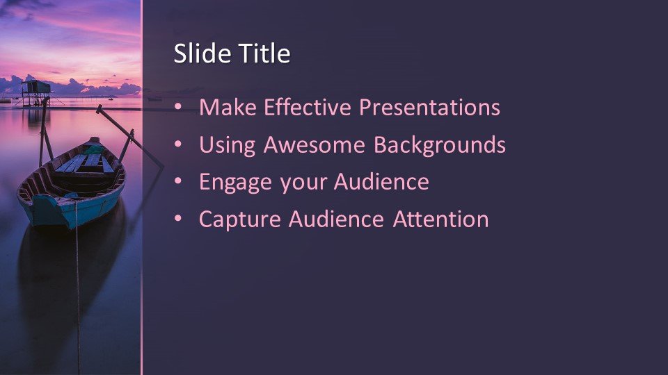 Free Sailing Sunset PowerPoint Template - Free PowerPoint Templates